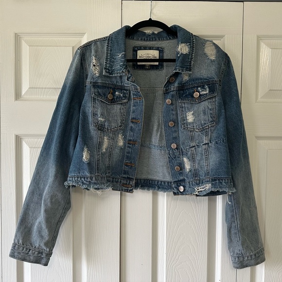 Ashley Vintage Charm | Jackets & Coats | Distressed Denim Jean Jacket ...